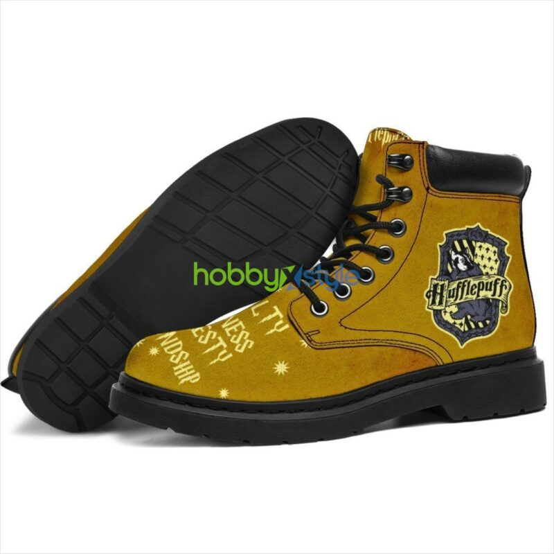 Harry Potter Hufflepuff Custom Boots For Men And Women - Hobbyxstyle.com
